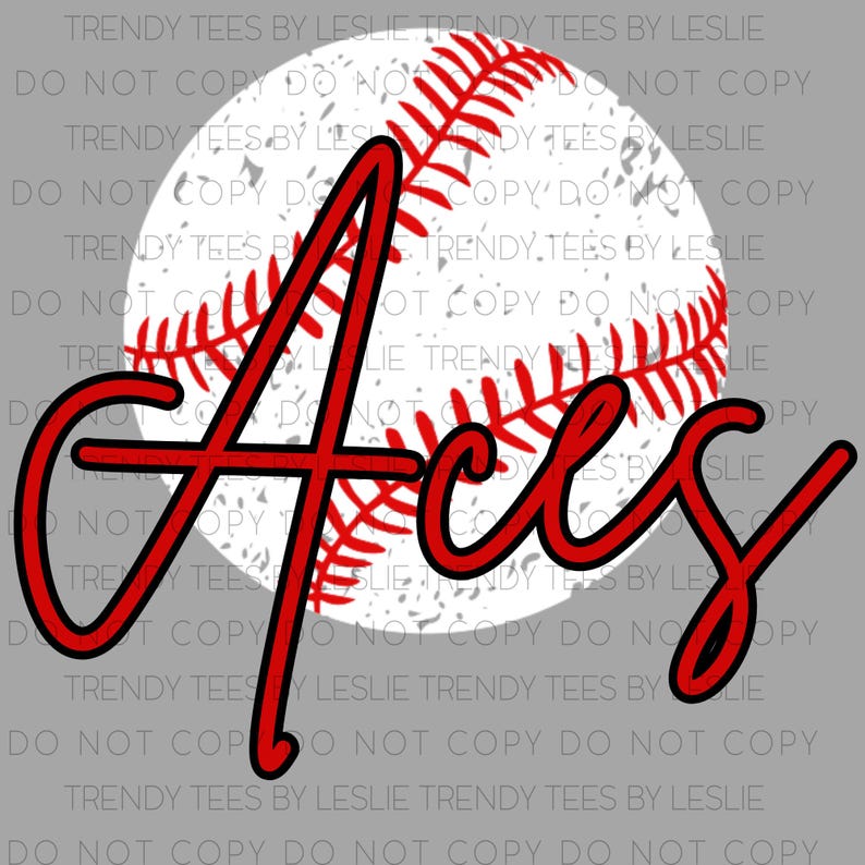 Aces Baseball PNG | Baseball PNG| Game Day PNG| Custom Png | Custom ...