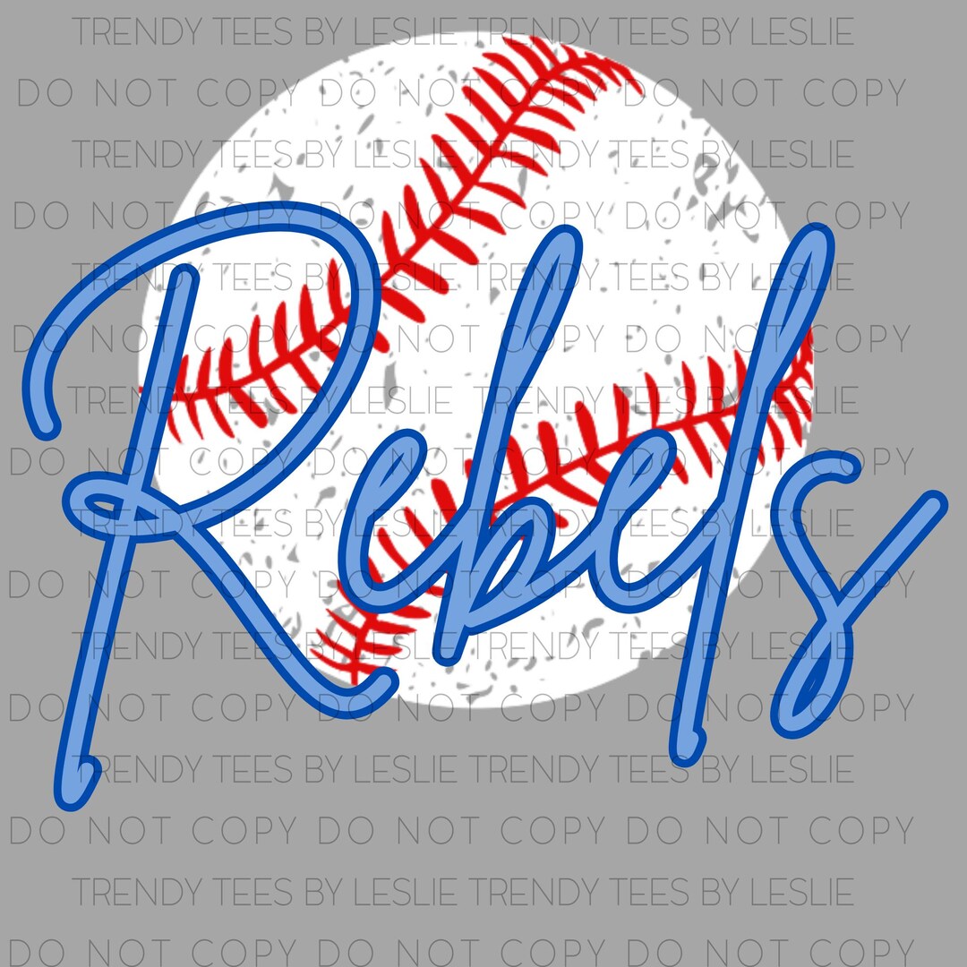 Rebels Baseball Distressed PNG | Game Day Design (digital Download) - Etsy