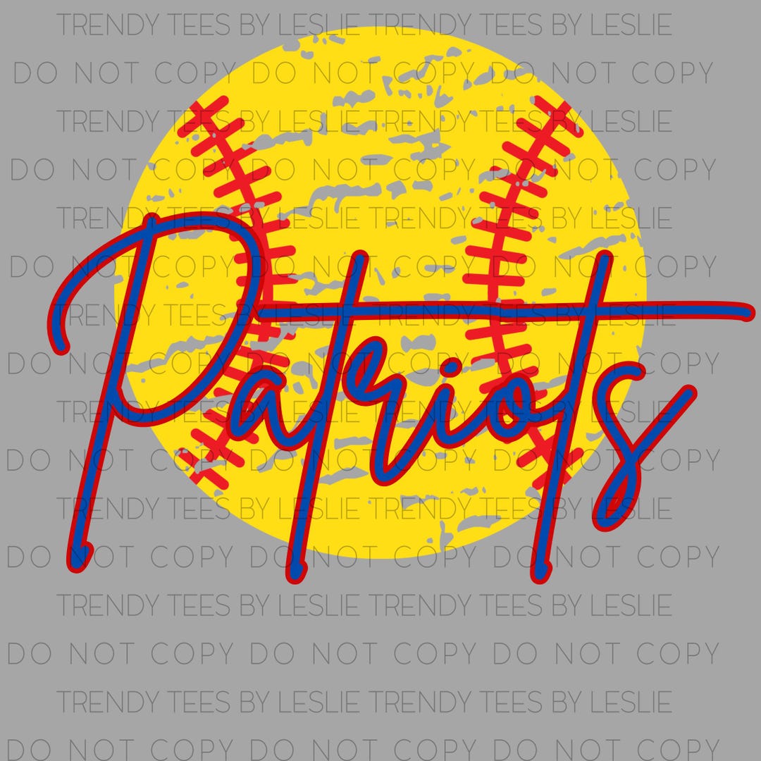 Patriots Softball PNG | Softball PNG| Game Day PNG| Custom Png | Custom ...