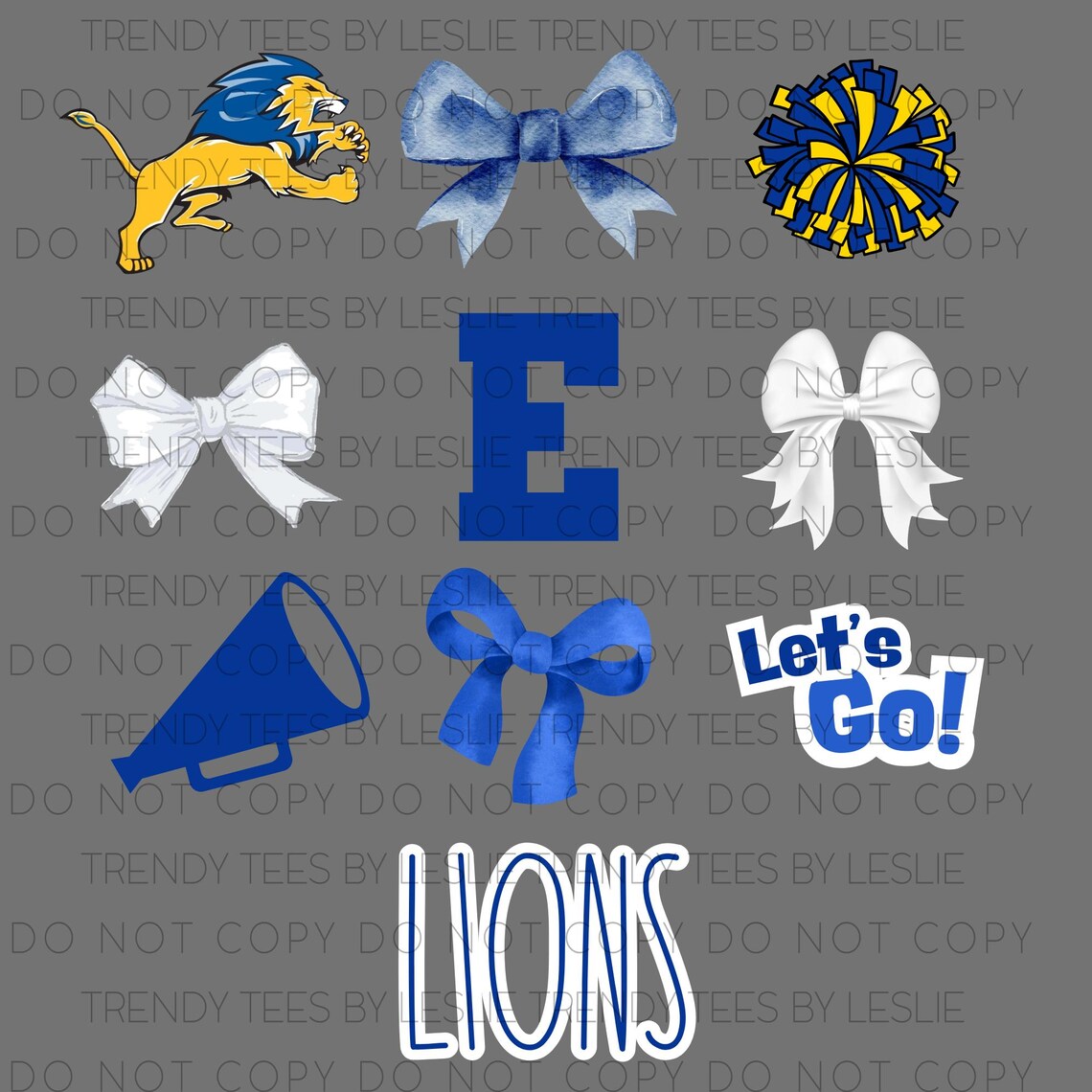 Lions PNG | Cheer PNG | Lions Cheer PNG| Collage Png | Bow Png | Team ...