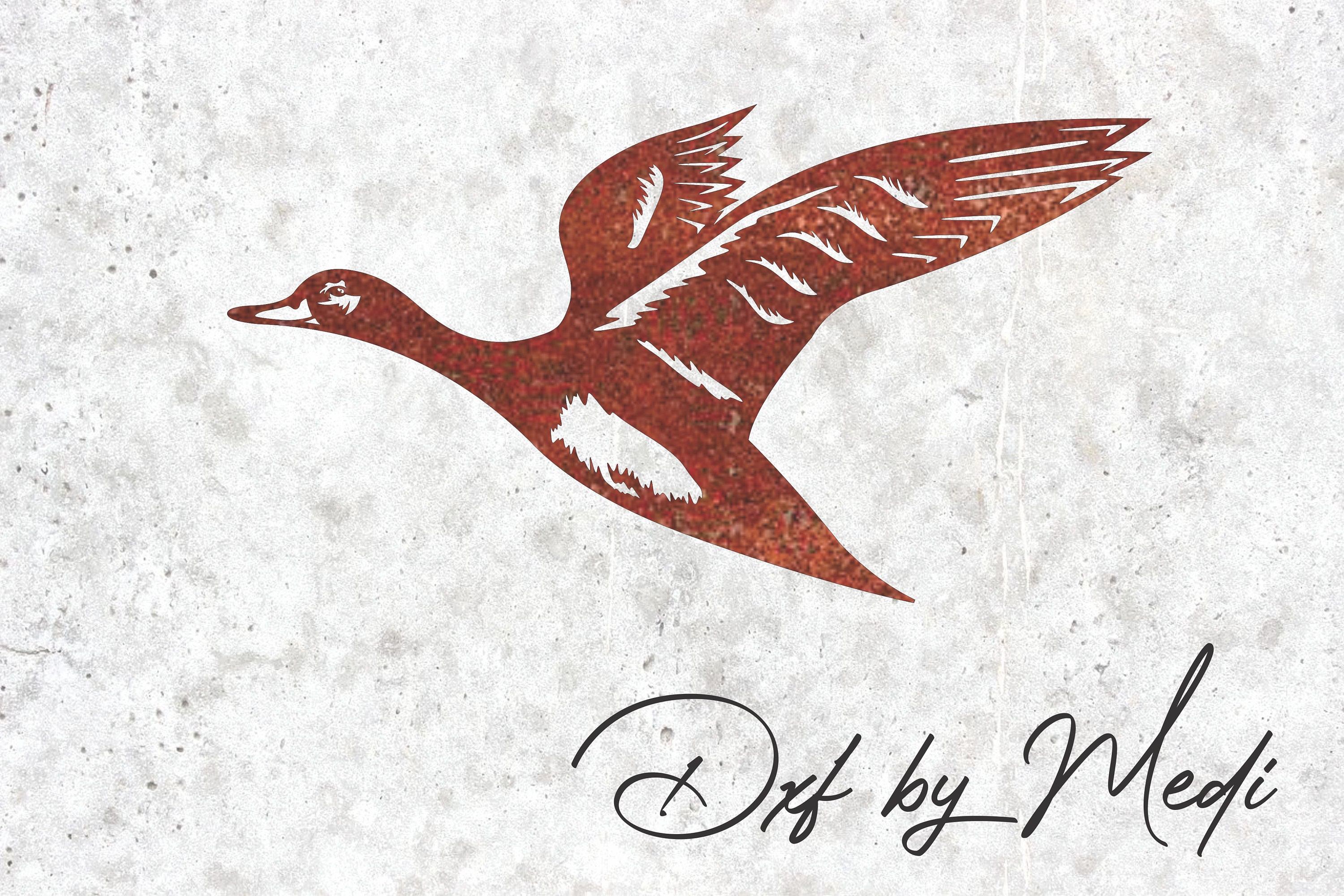 Flying Duck DXF SVG File - Realistic Design for CNC Cutting - Laser ...