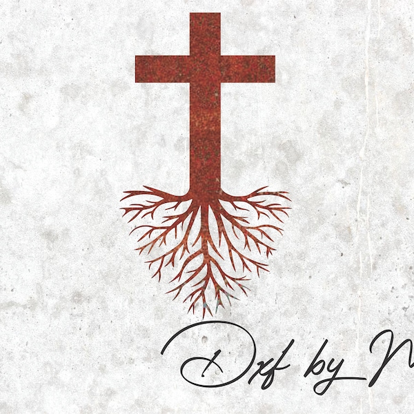 Cross With Roots Svg - Etsy