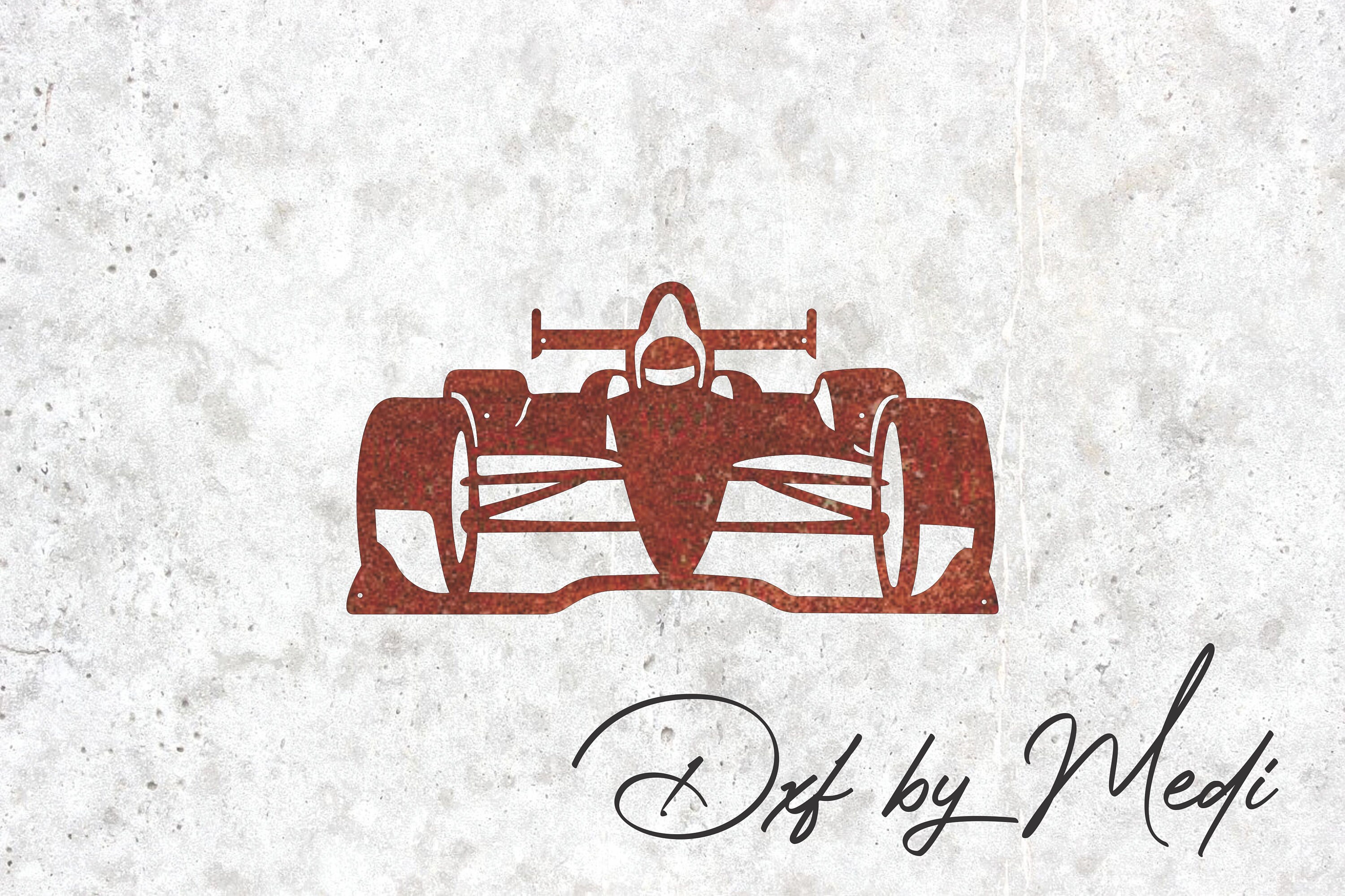 Racing Car DXF SVG File for CNC Plasma, Laser, and Waterjet Cutting ...