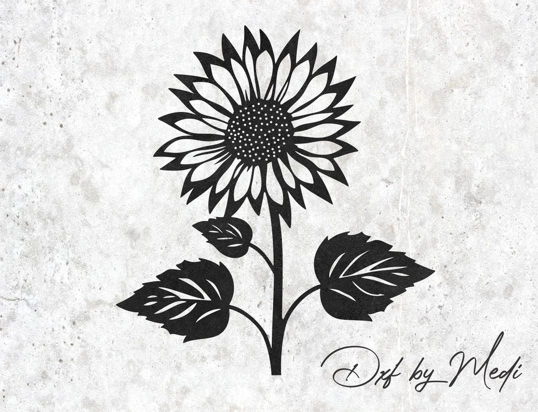 Sunflower - SVG DXF Files for Plasma and Laser Cutting - Digital Files ...