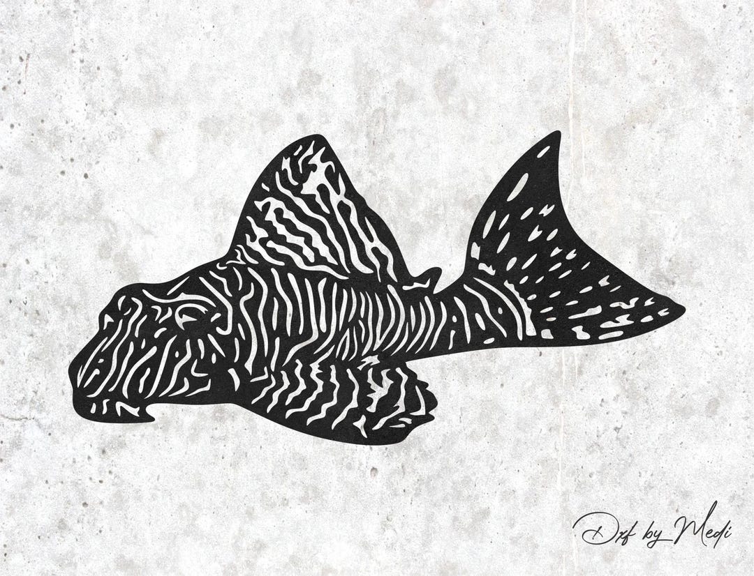 Pleco Fish DXF & SVG Files | Ready-to-cut for CNC, Laser, Plasma ...