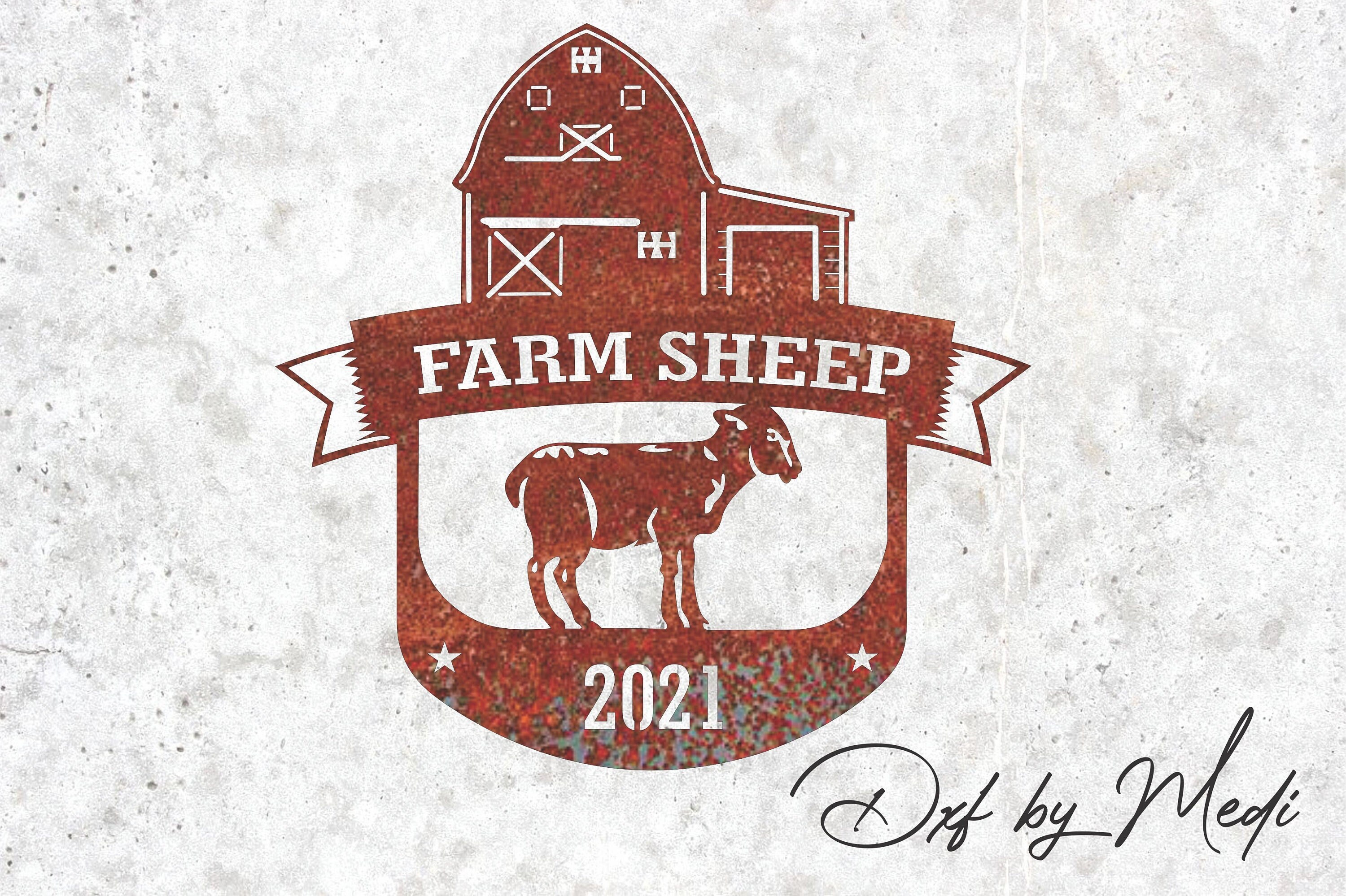 Farm Sheep - DXF SVG Files for Plasma Cnc Laser Waterjet Ready to Cut ...