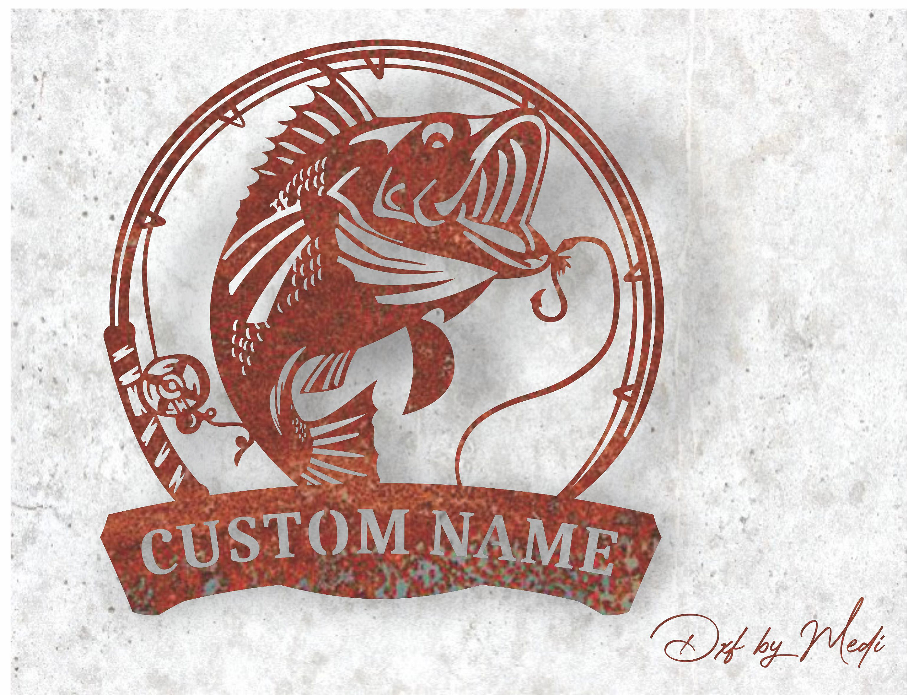Personalized Fishing Sign: Customizable CNC Ready DXF SVG Files - Etsy