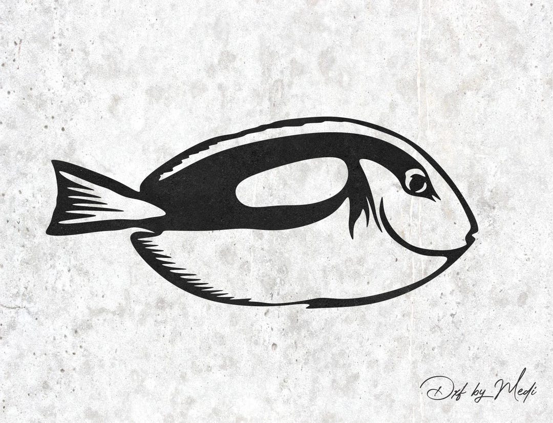 Hippo Tang Fish DXF & SVG Files | Ready-to-cut for CNC, Laser, Plasma ...