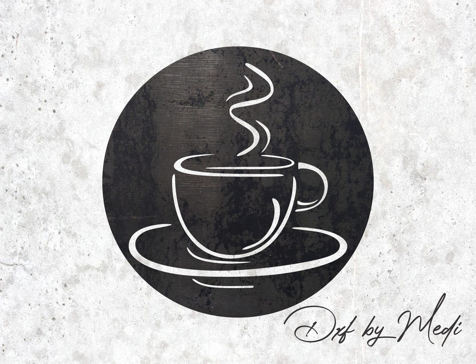 Coffee Cup Design - Ready to Cut for Laser, Plasma, CNC Machines - DXF ...