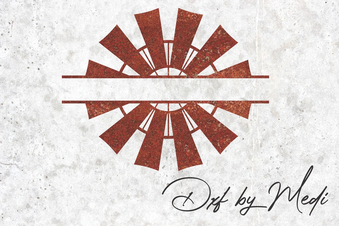 Personalized Windmill Sign DXF SVG File for CNC Plasma, Laser, and ...