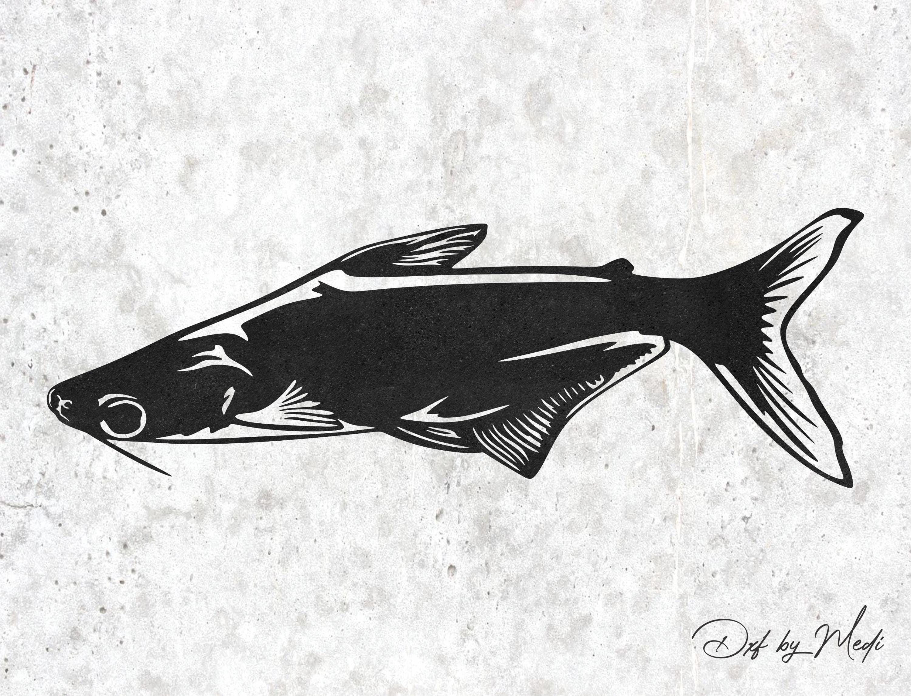Catfish Fish DXF & SVG Files Ready-to-cut for CNC, Laser, Plasma ...