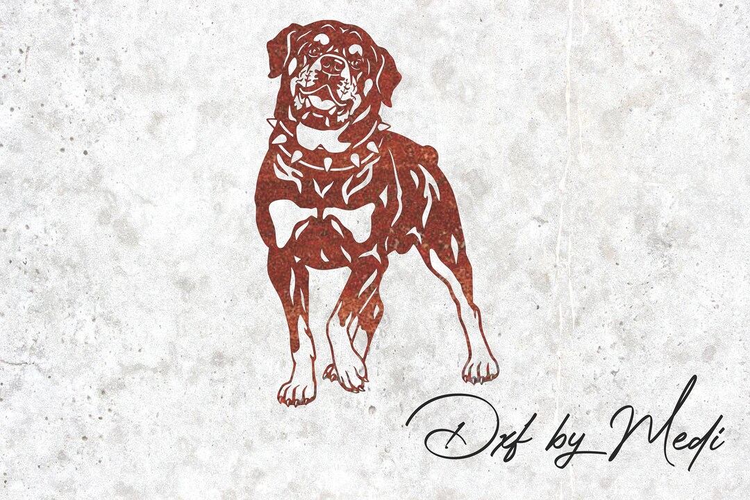 Rottweiler Dog Dxf Svg File for CNC Plasma Laser Cutting - Pet Lover ...