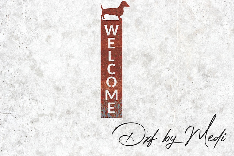 Dog Welcome Sign DXF SVG File for CNC Plasma, Laser, and Waterjet ...
