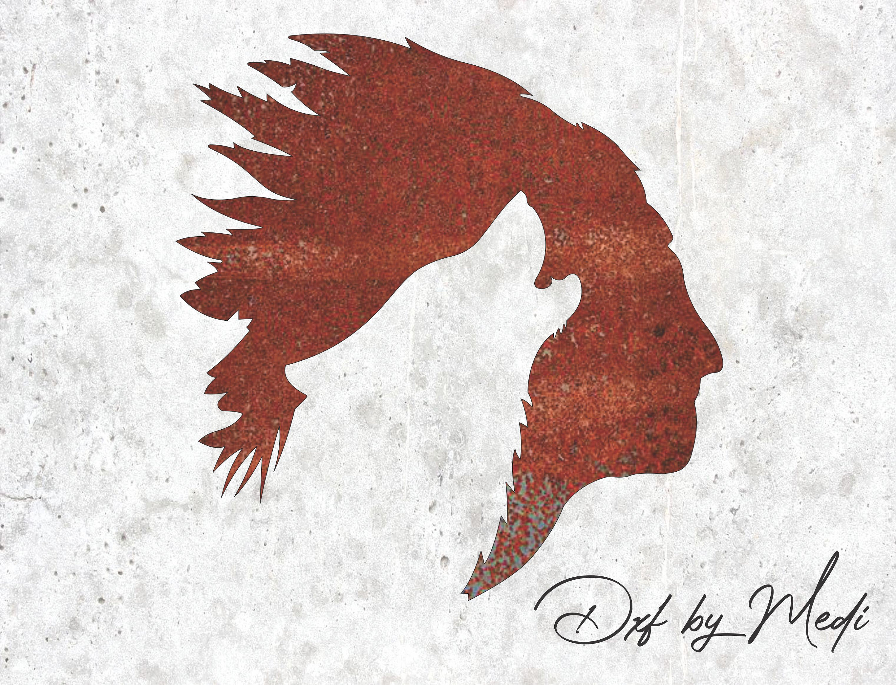 Native American Chief Wolf DXF SVG Files: CNC Laser Cut Design - Etsy