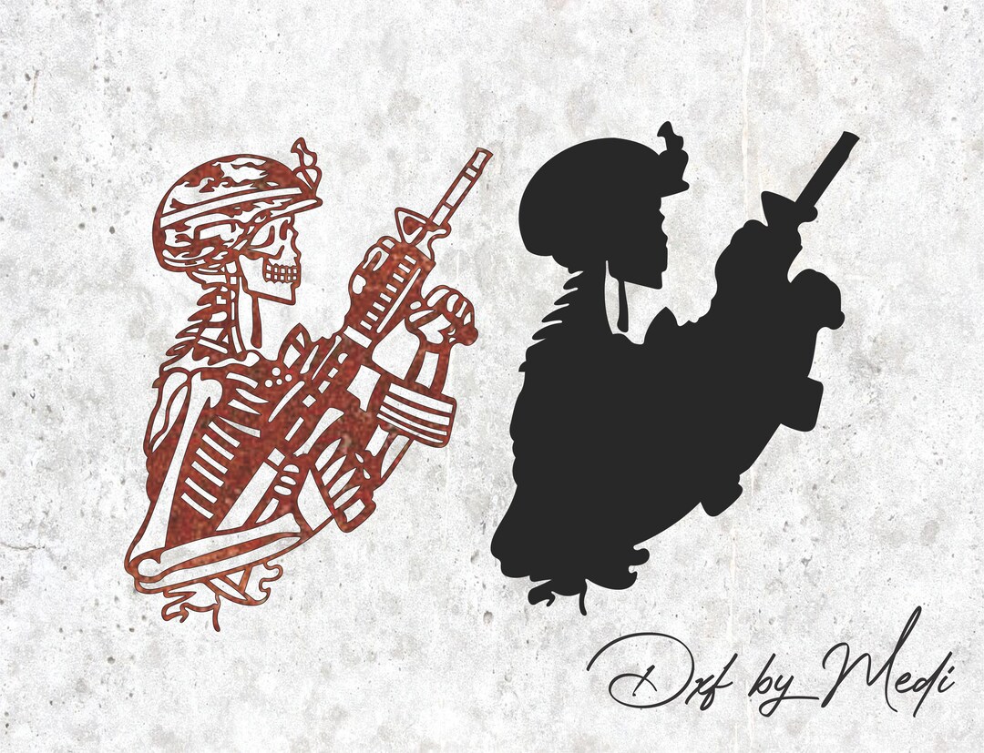 Skull Soldier Multilayers - DXF SVG Files for Plasma Cnc Laser Waterjet ...