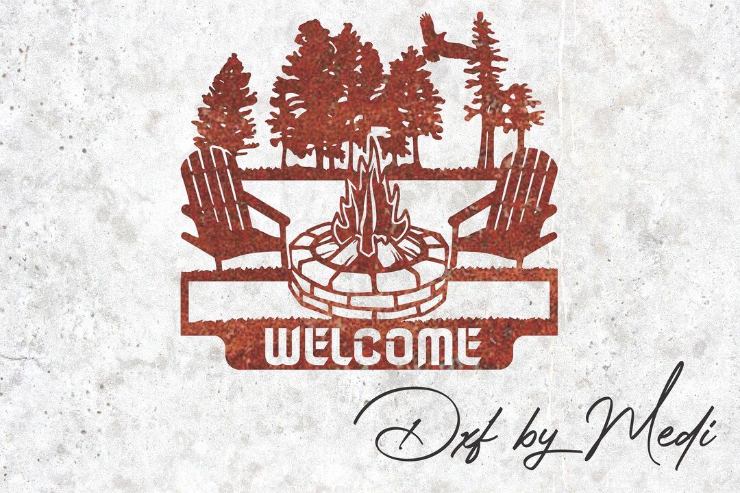 Camp Outdoor Monogram - DXF SVG Files for Plasma Cnc Laser Waterjet ...