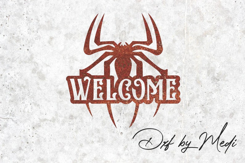 Welcome Spider Halloween- DXF SVG Files for Plasma Cnc Laser Waterjet ...