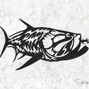 Tarpon Fish DXF & SVG Files | Ready-to-cut for CNC, Laser, Plasma ...