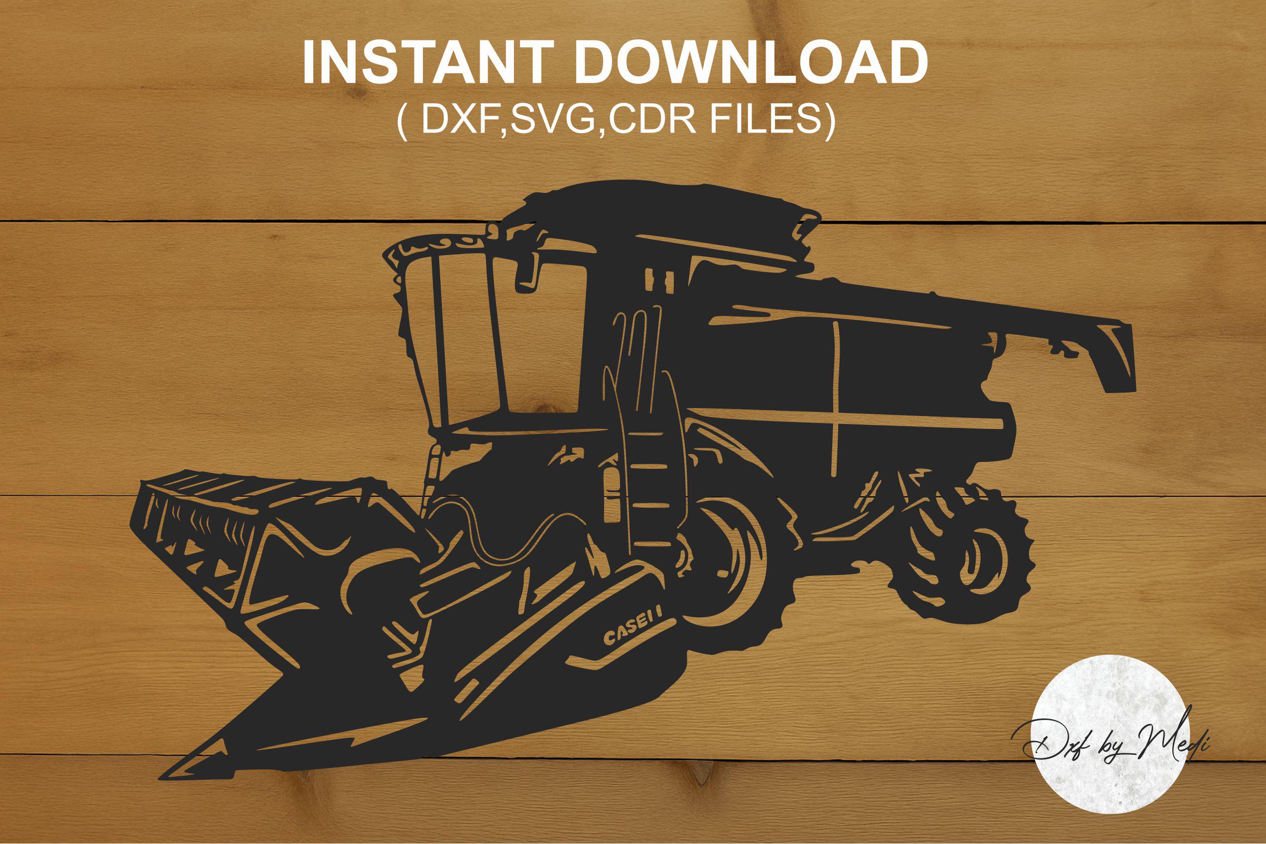 Combine Harvester SVG: Farm Tractor CNC Laser Cut File (digital ...