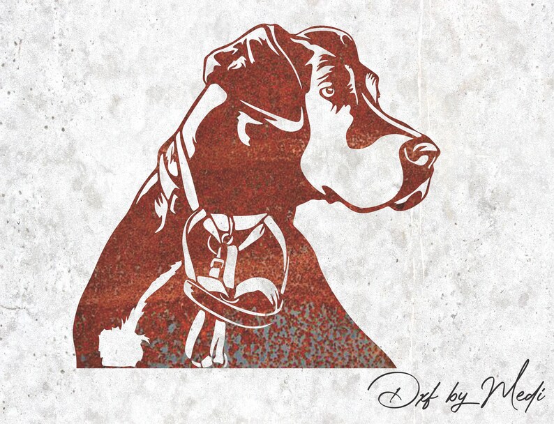 Great Dane Dog Clipart - DXF SVG Files for Plasma Cnc Laser Waterjet ...