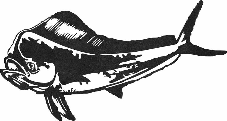 Mahi-mahi Fish DXF & SVG Files | Ready-to-cut for CNC, Laser, Plasma ...