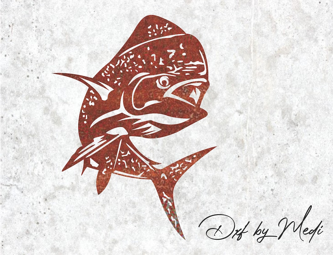 Mahi-mahi Fish - DXF SVG Files for Plasma Cnc Laser Waterjet Ready to ...
