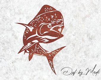 Mahi-mahi Fish SVG DXF File: CNC Plasma Laser Cut - Etsy