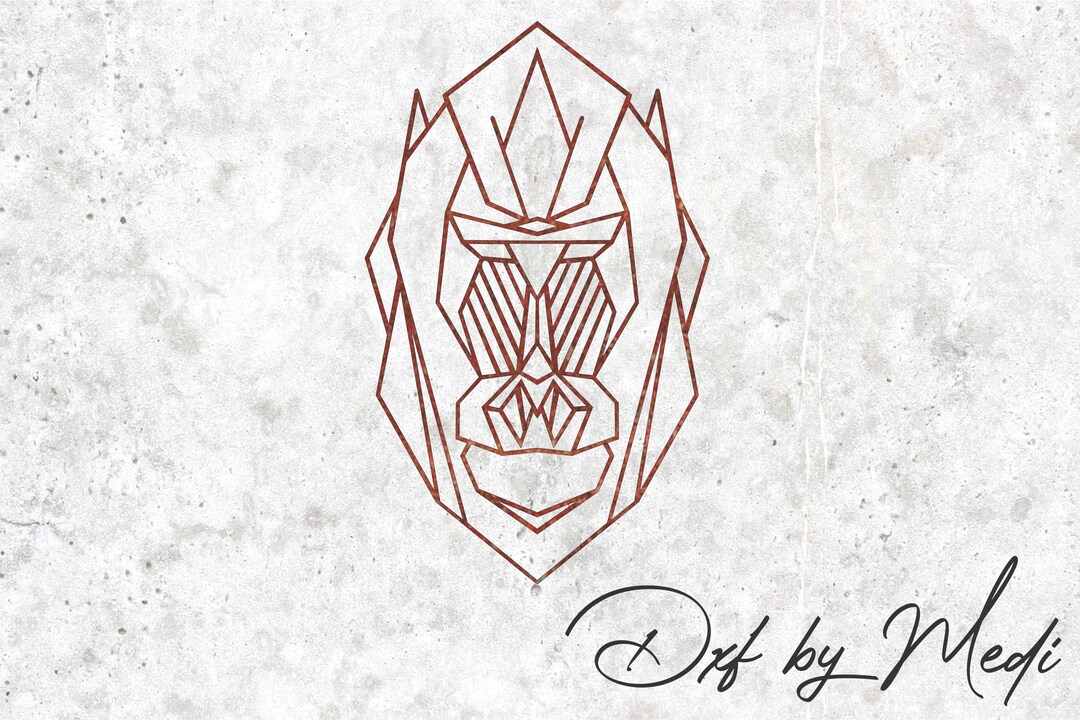 Geometric Polygon Gorilla - DXF SVG Files for Plasma Cnc Laser Waterjet ...