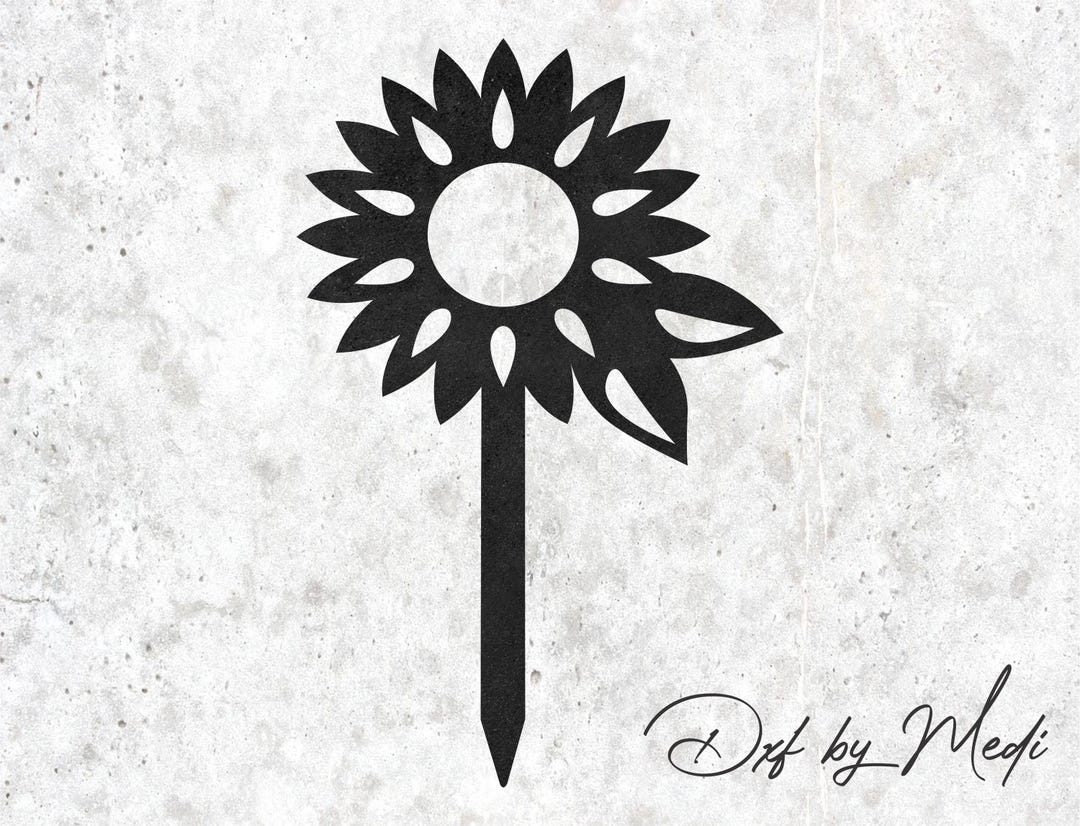 Stakes Sunflower - SVG DXF Files for Plasma and Laser Cutting - Digital ...