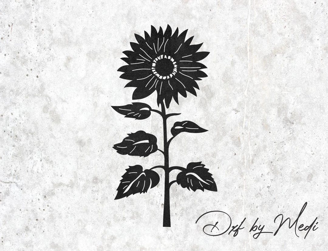 Sunflower SVG DXF Files for Plasma and Laser Cutting Digital Files ...