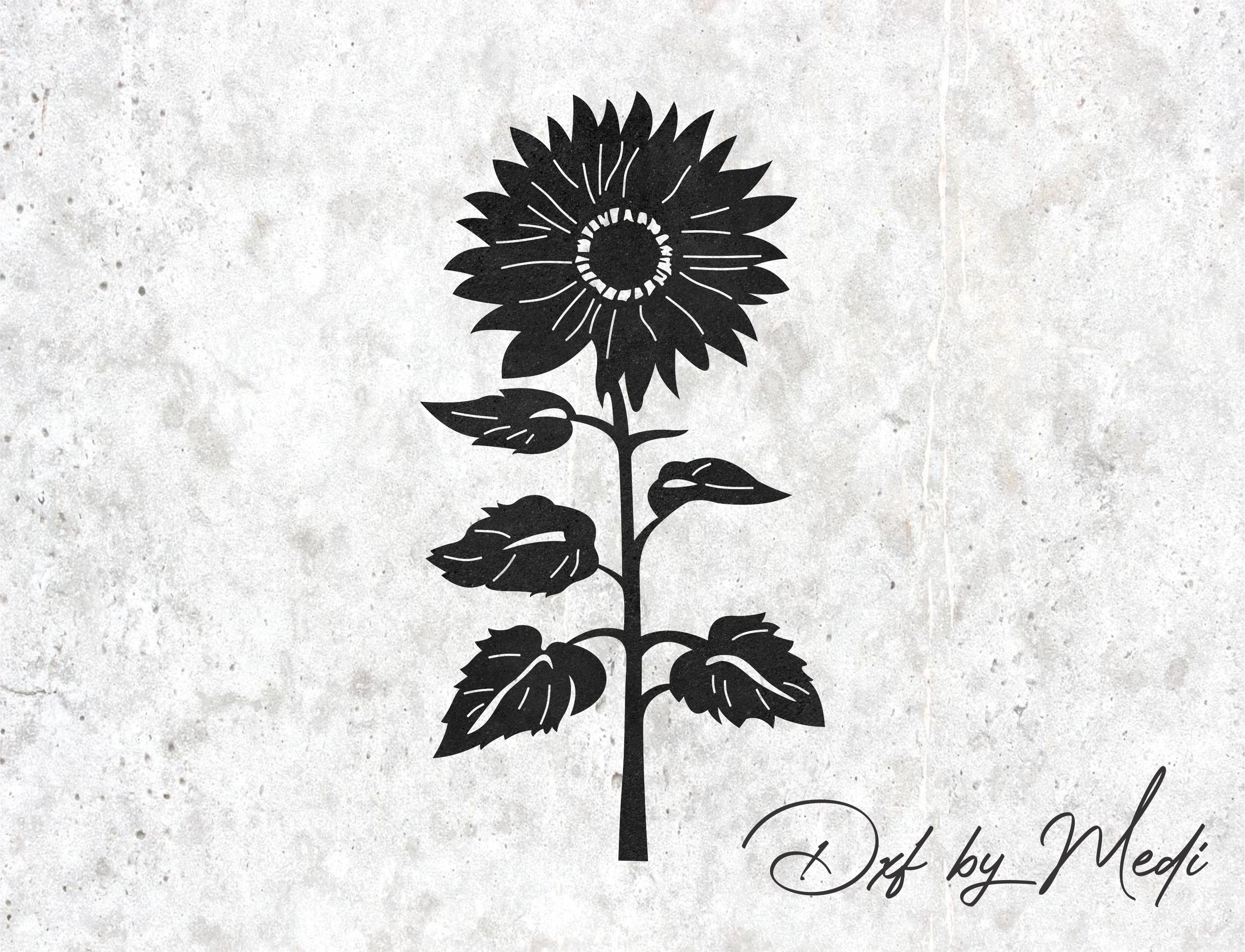 Sunflower SVG DXF Files for Plasma and Laser Cutting Digital Files ...