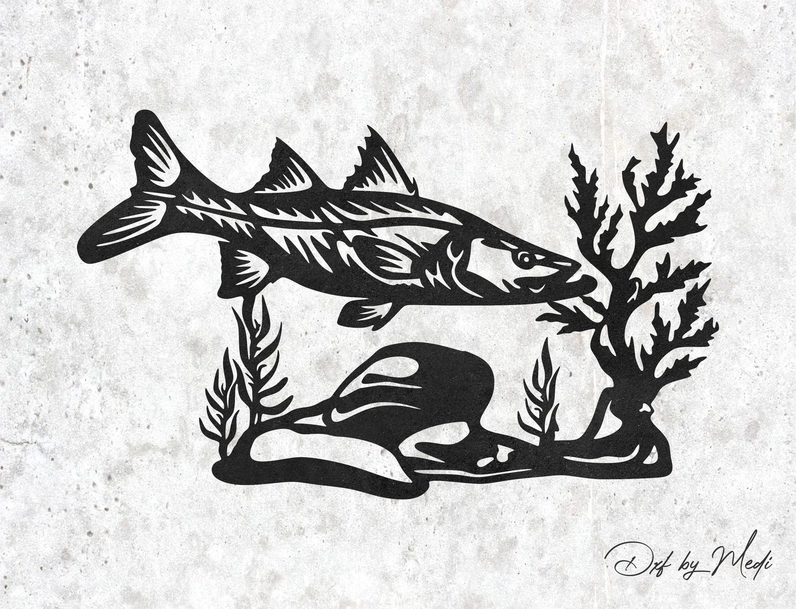 Snook Fish DXF & SVG Files | Ready-to-cut for CNC, Laser, Plasma ...