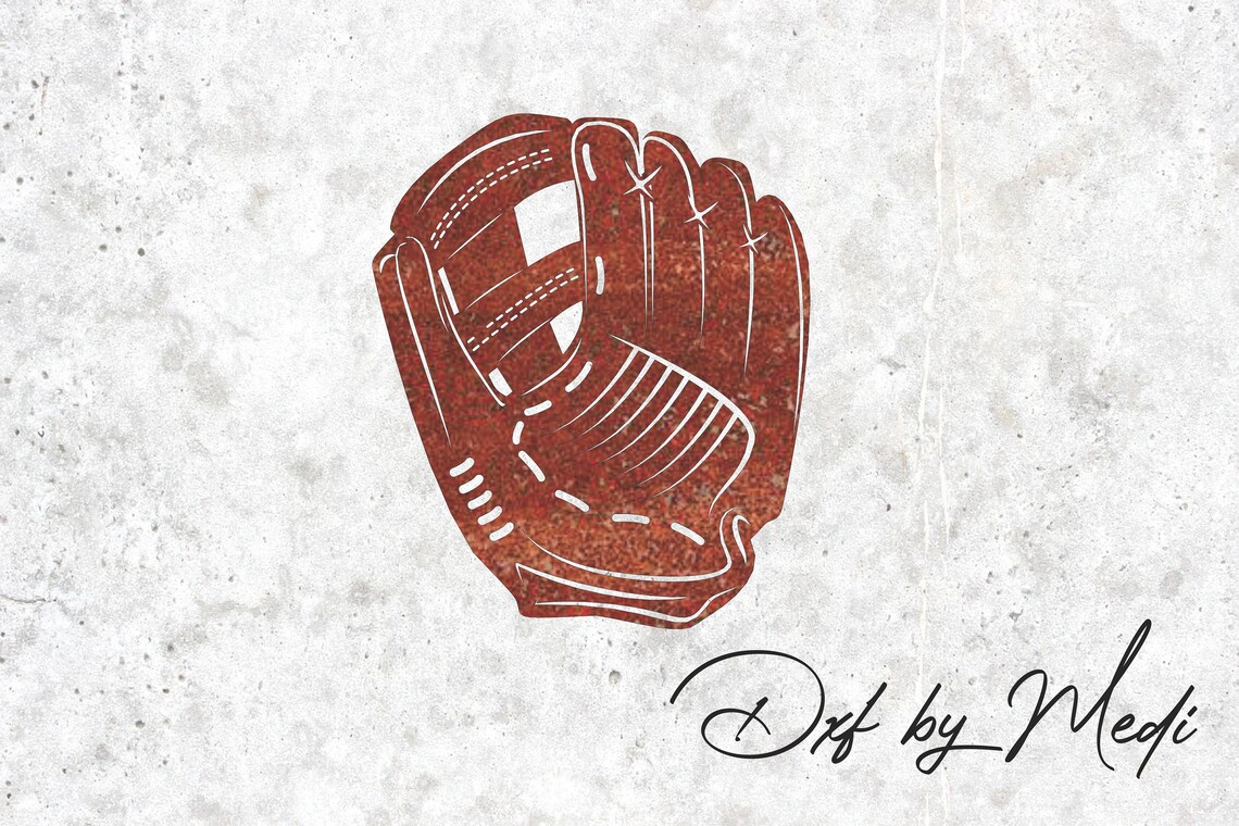 Baseball Glove Silhouette- DXF SVG Files for Plasma Cnc Laser Waterjet ...