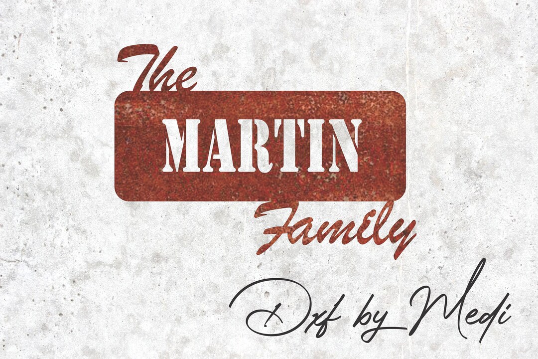 Monogram Family Name DXF SVG Files for Plasma Cnc Laser - Etsy