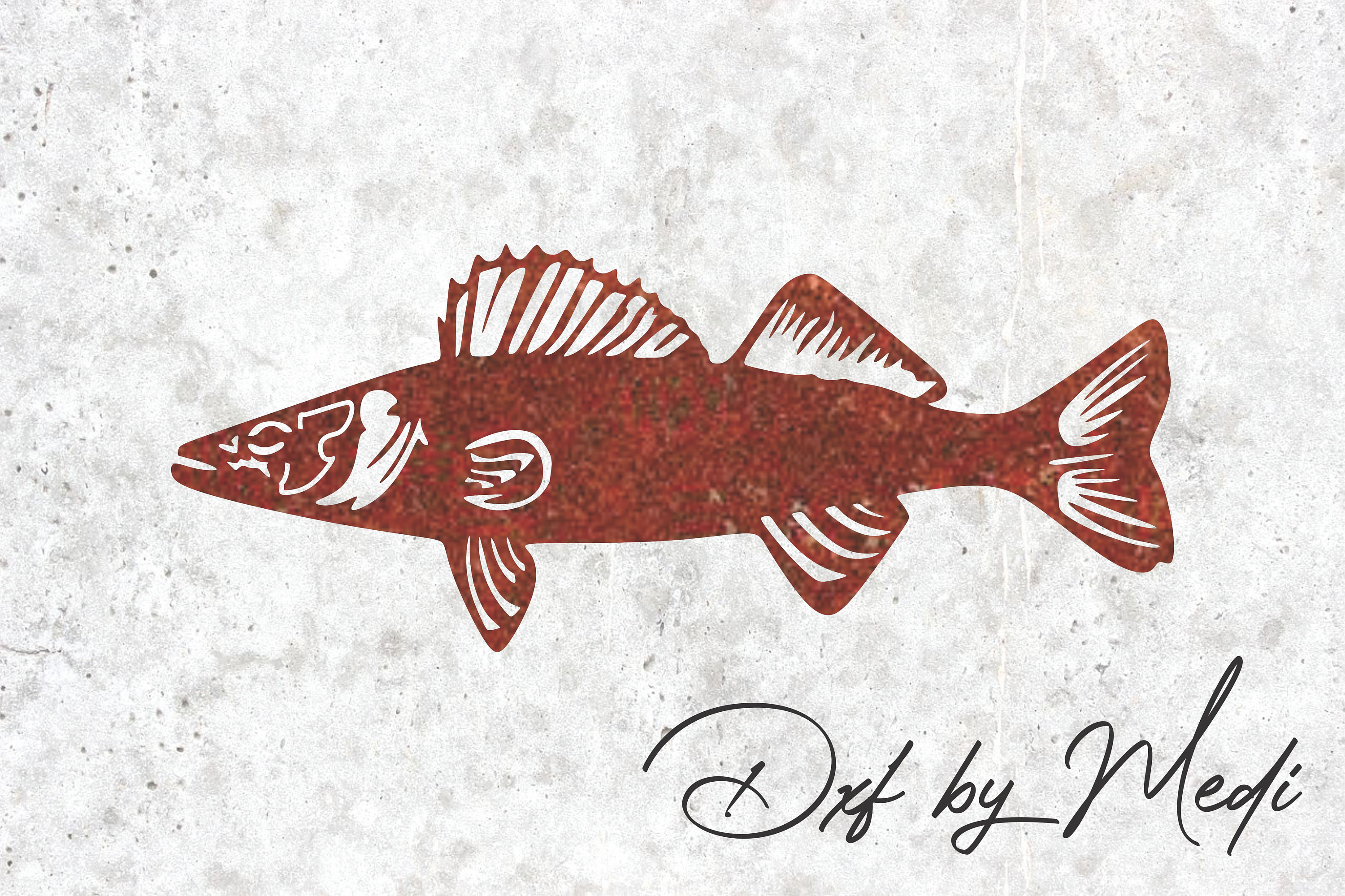 Walleye Fish - DXF SVG File for CNC Plasma, Laser, and Waterjet Cutting ...