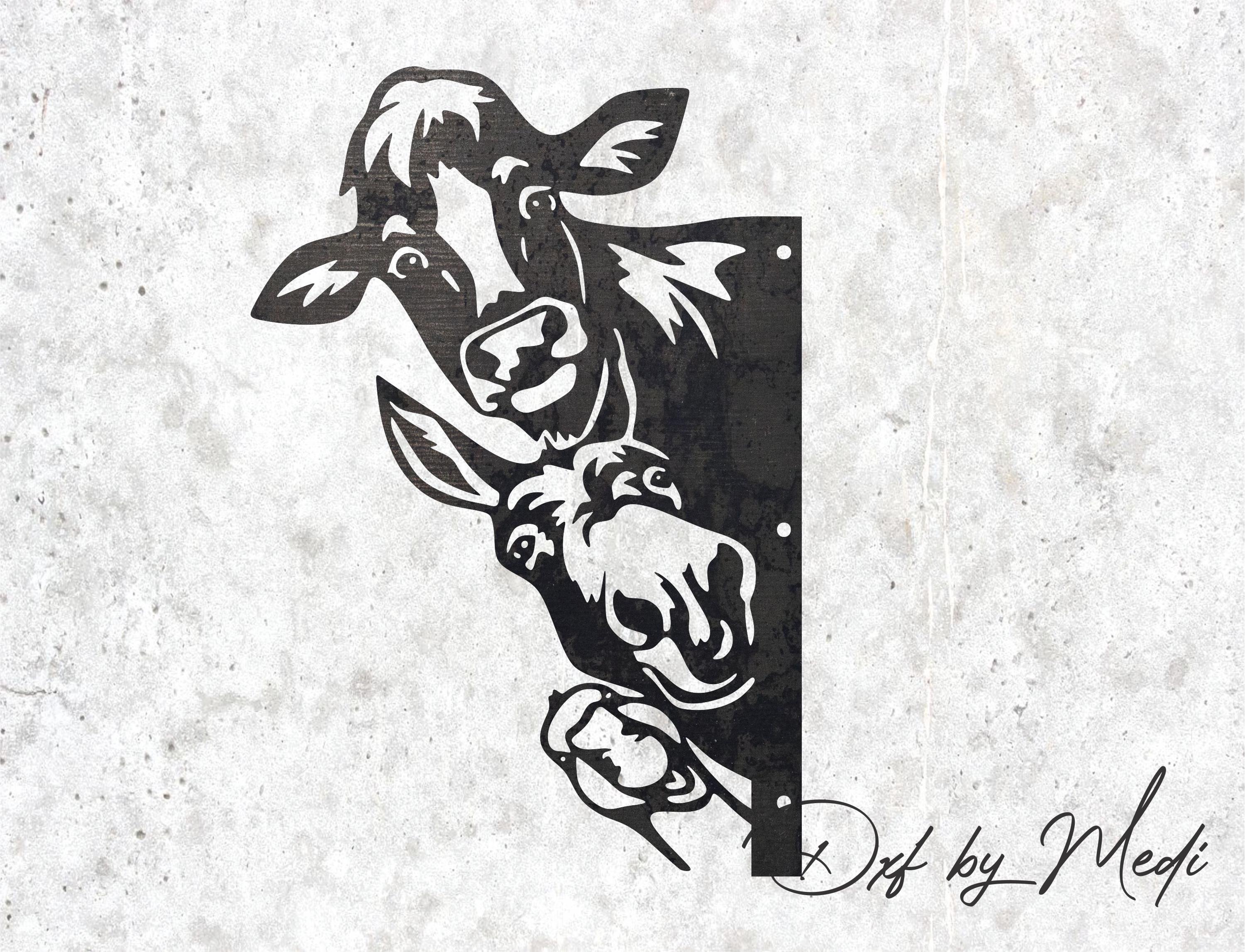 Cow, Donkey, and Duck Peeking Tree Stake Designs - Ready to Cut for ...