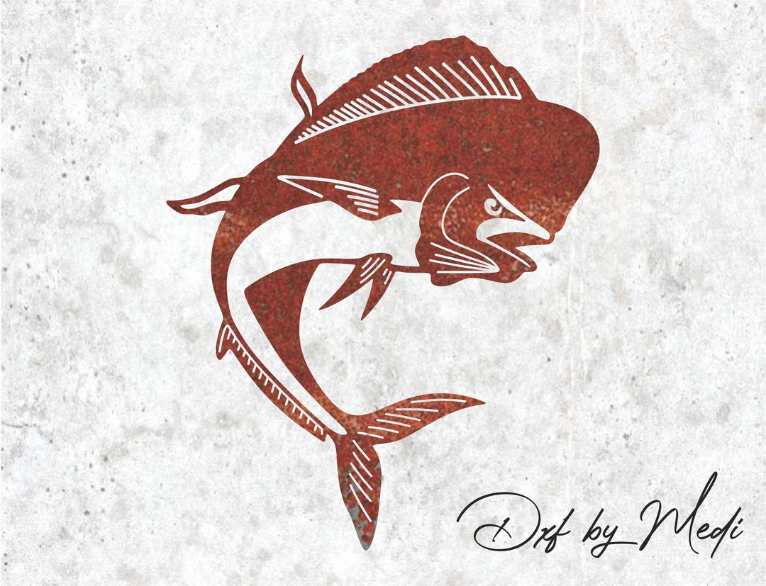 Mahi-mahi Fish SVG DXF File: CNC Plasma Laser Cut - Etsy