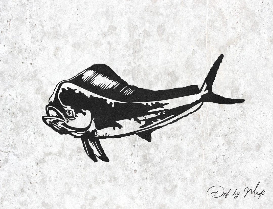 Mahi-mahi Fish DXF & SVG Files | Ready-to-cut for CNC, Laser, Plasma ...