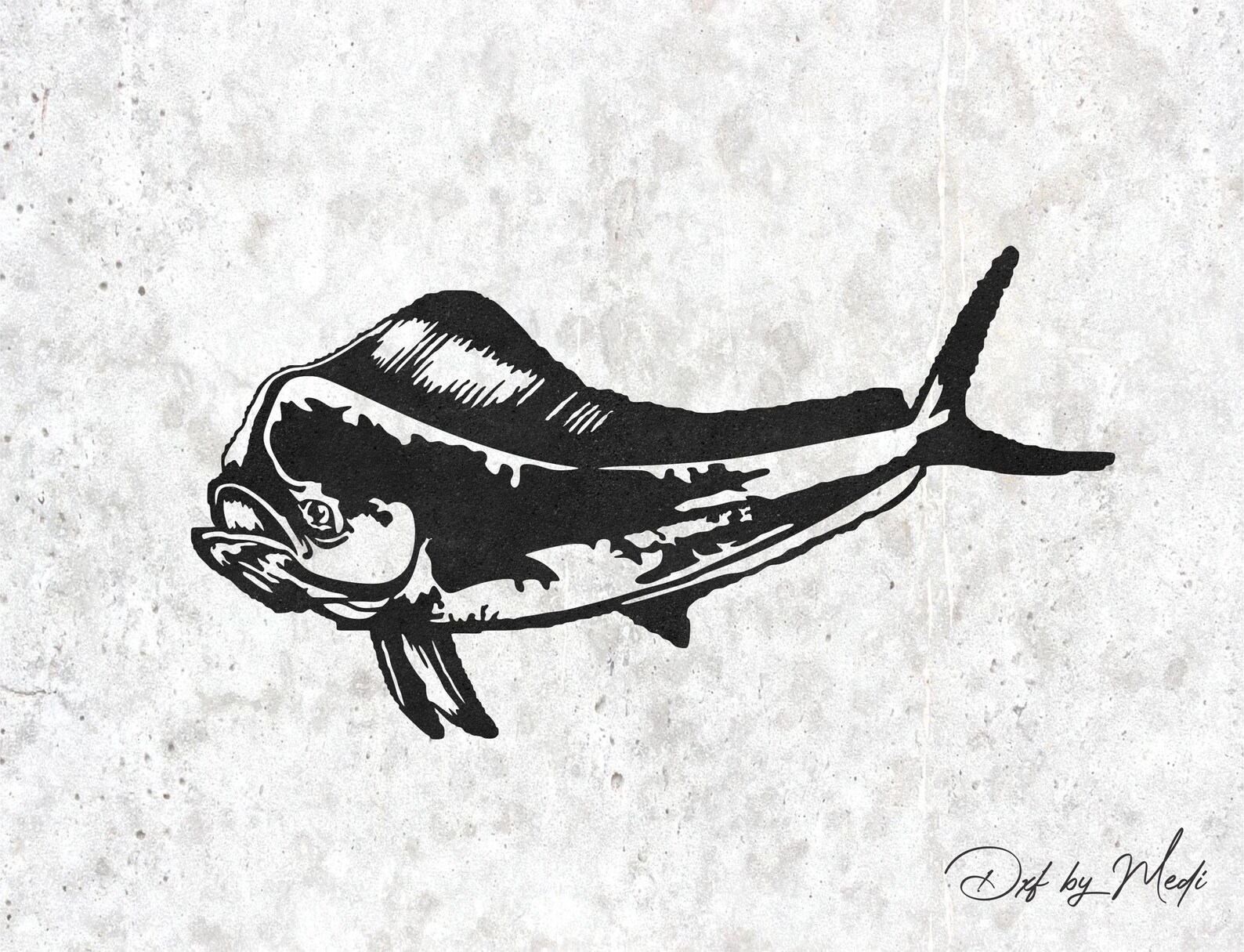 Mahi-mahi Fish DXF & SVG Files | Ready-to-cut for CNC, Laser, Plasma ...