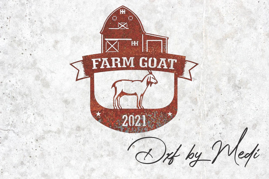 Outdoor Monogram Goat Sign With Custom Name- Dxf Files for Cnc Plasma ...