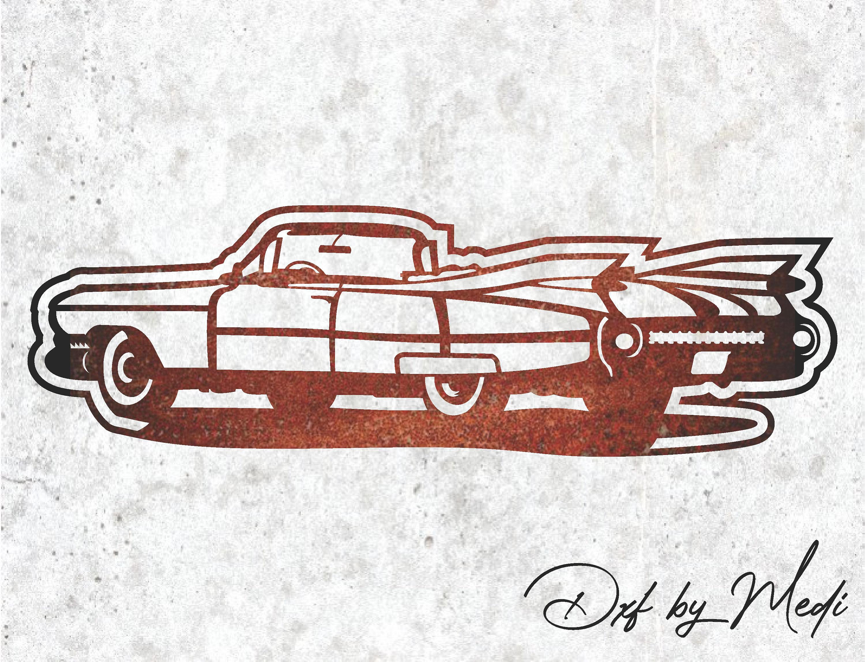 Vintage Car- DXF SVG File for Cnc Plasma Laser Cutting - Coastal Decor ...