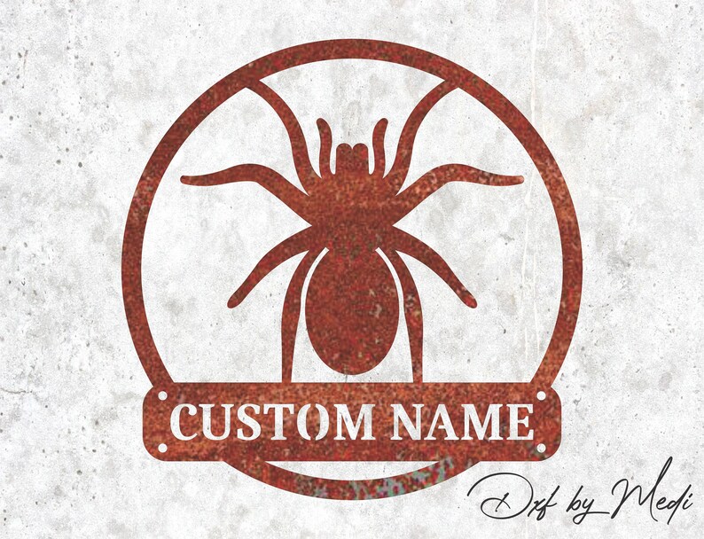 Outdoor Spider Monogram - DXF SVG Files for Plasma Cnc Laser Waterjet ...