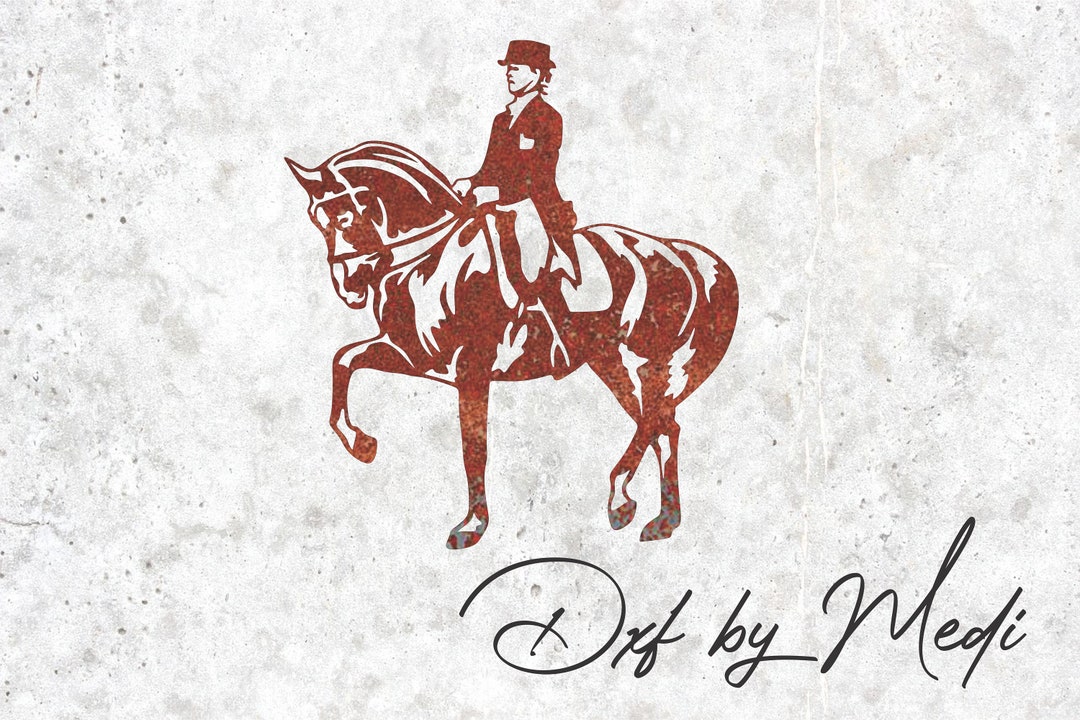 Reiter Pferd DXF SVG-Dateien: CNC Laser Cut Clipart - Etsy.de