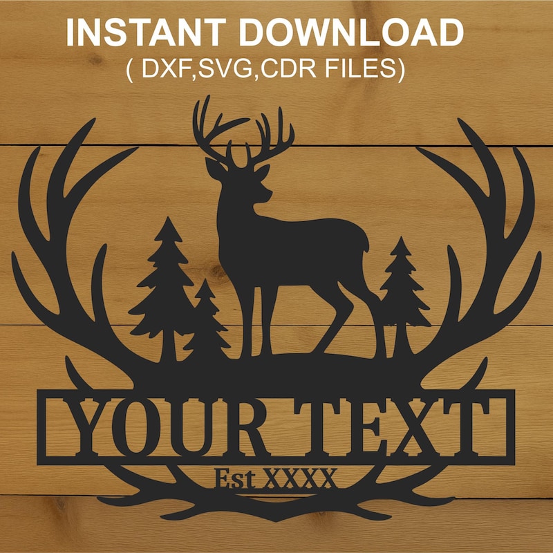 Custom Sign With Deer - Etsy