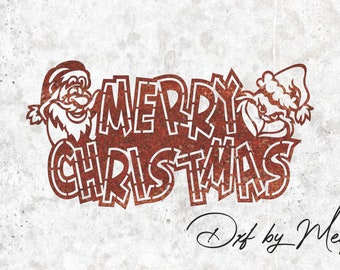 Merry Christmas Leaf Sign DXF SVG Files for Plasma Cnc Laser Waterjet ...