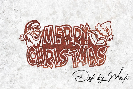 Merry Christmas Santa DXF SVG Files for Plasma Cnc Laser - Etsy