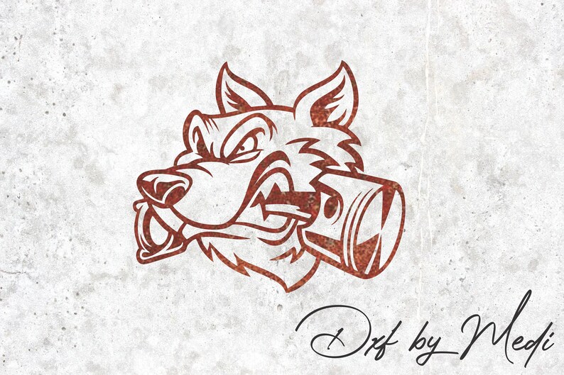 Angry Dog Clipart - DXF SVG Files for Plasma Cnc Laser Waterjet Ready ...