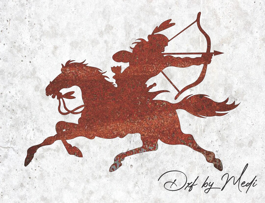 Indian Native American Horse - DXF SVG Files for Plasma Cnc Laser ...
