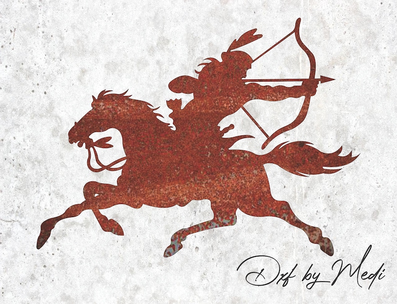 Indian Native American Horse - DXF SVG Files for Plasma Cnc Laser ...