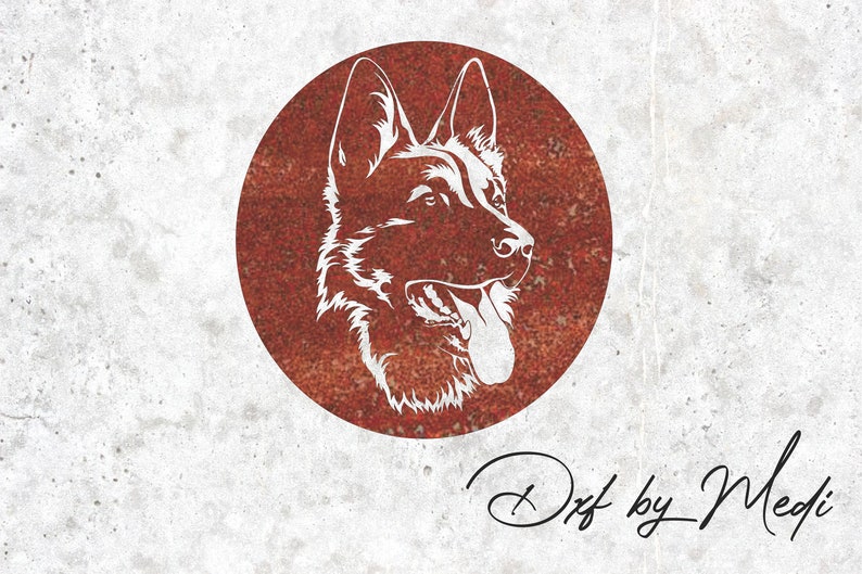German Shepherd Clipart- DXF SVG Files for Plasma Cnc Laser Waterjet ...